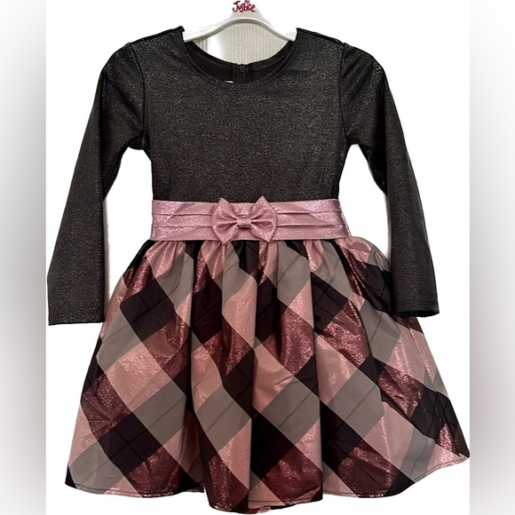 Bonnie Jean | Dresses | Pink And Dark Gray Bonnie Jean Dress | Poshmark